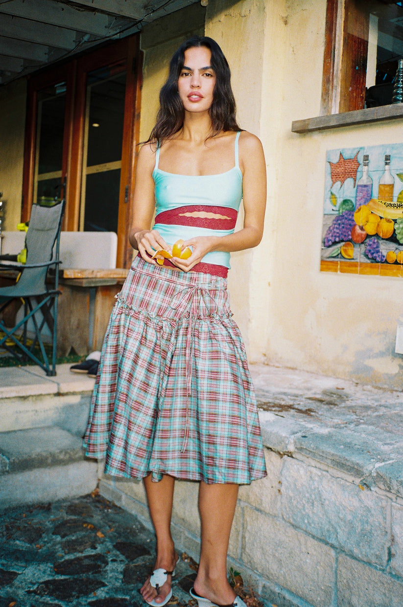 Flora Lace Cami - Dahlia Mint – Mode Mischief Studios