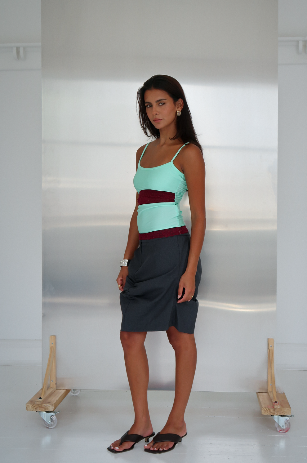 Flora Lace Cami - Dahlia Mint – Mode Mischief Studios