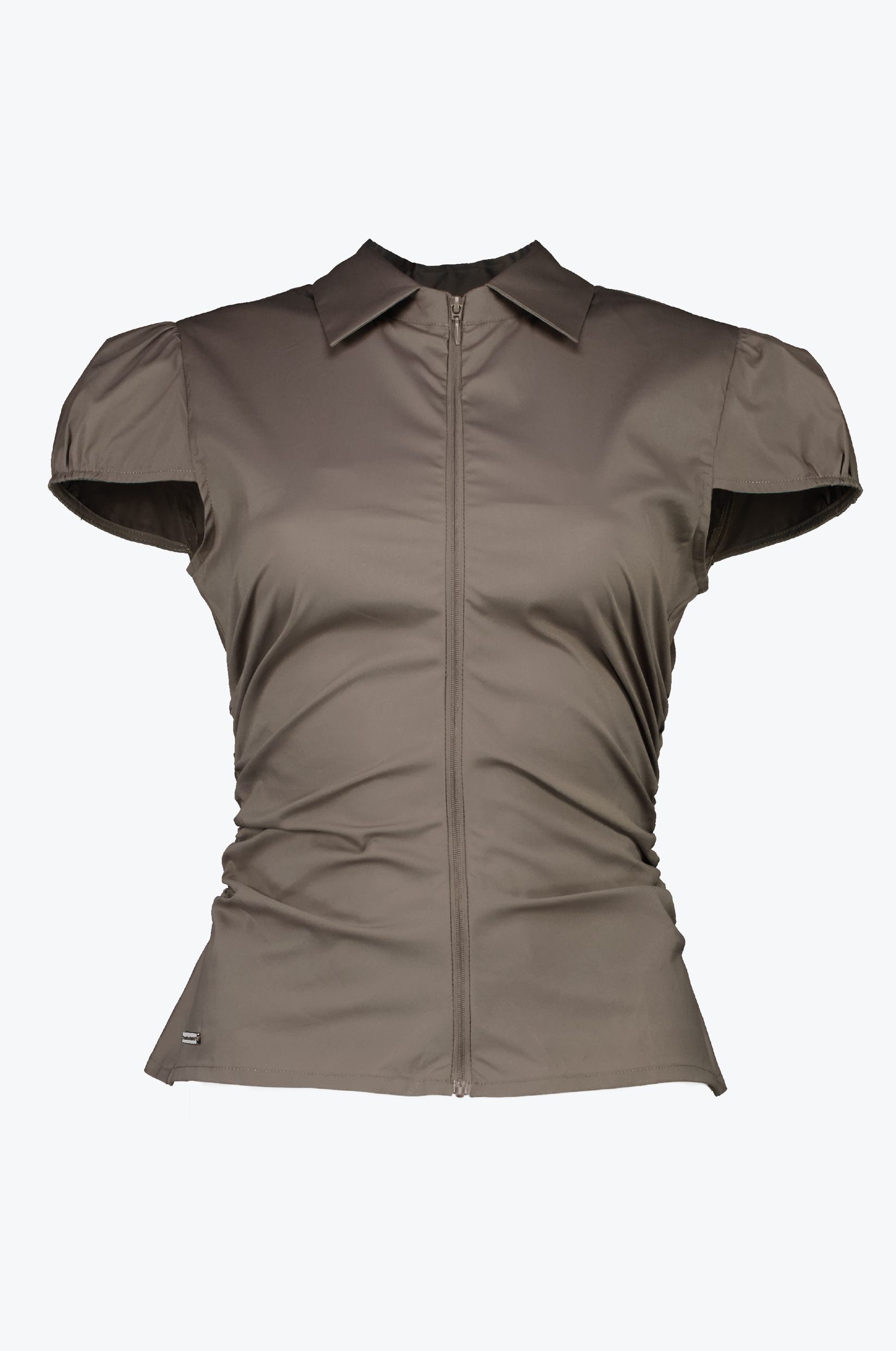 ZIP SHORT SLEEVE BLOUSE – Mode Mischief Studios